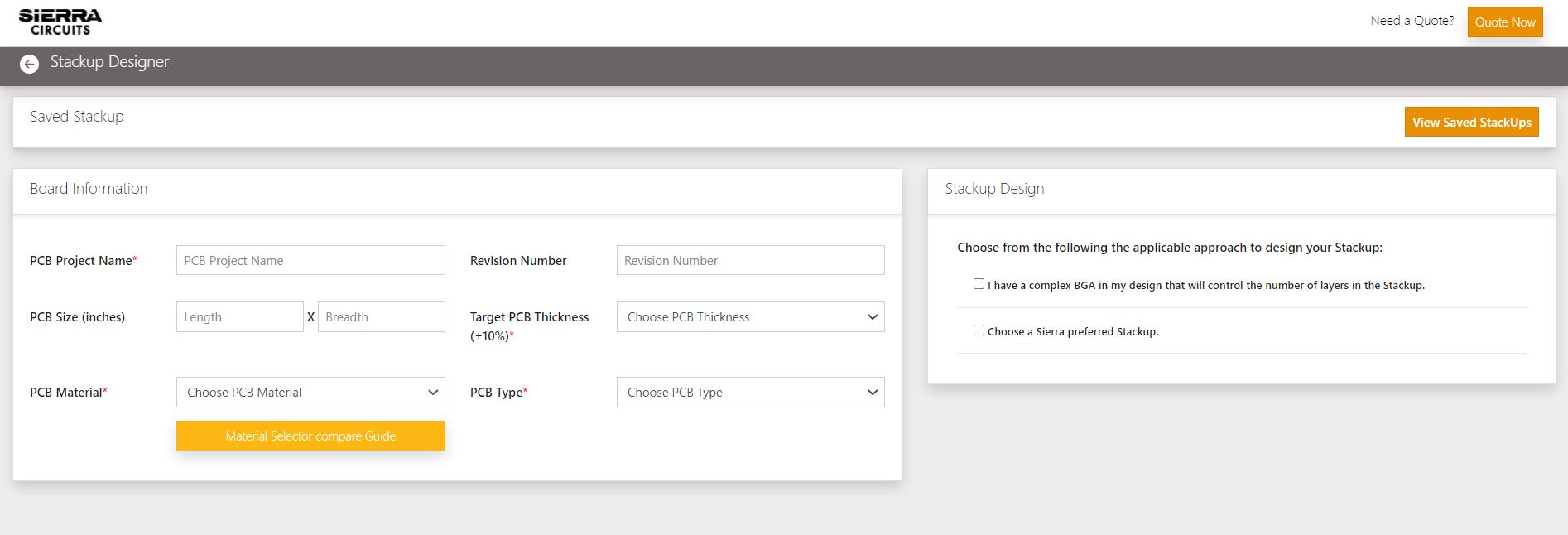 Stackup Designer | Sierra Circuits