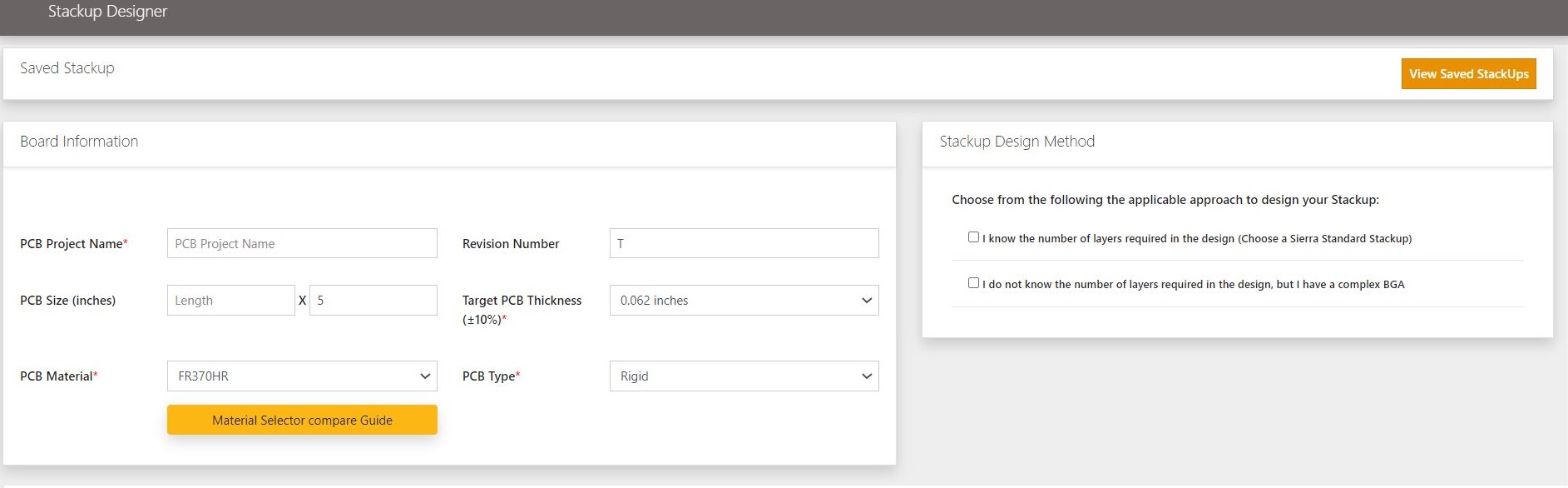 Stackup Designer | Sierra Circuits