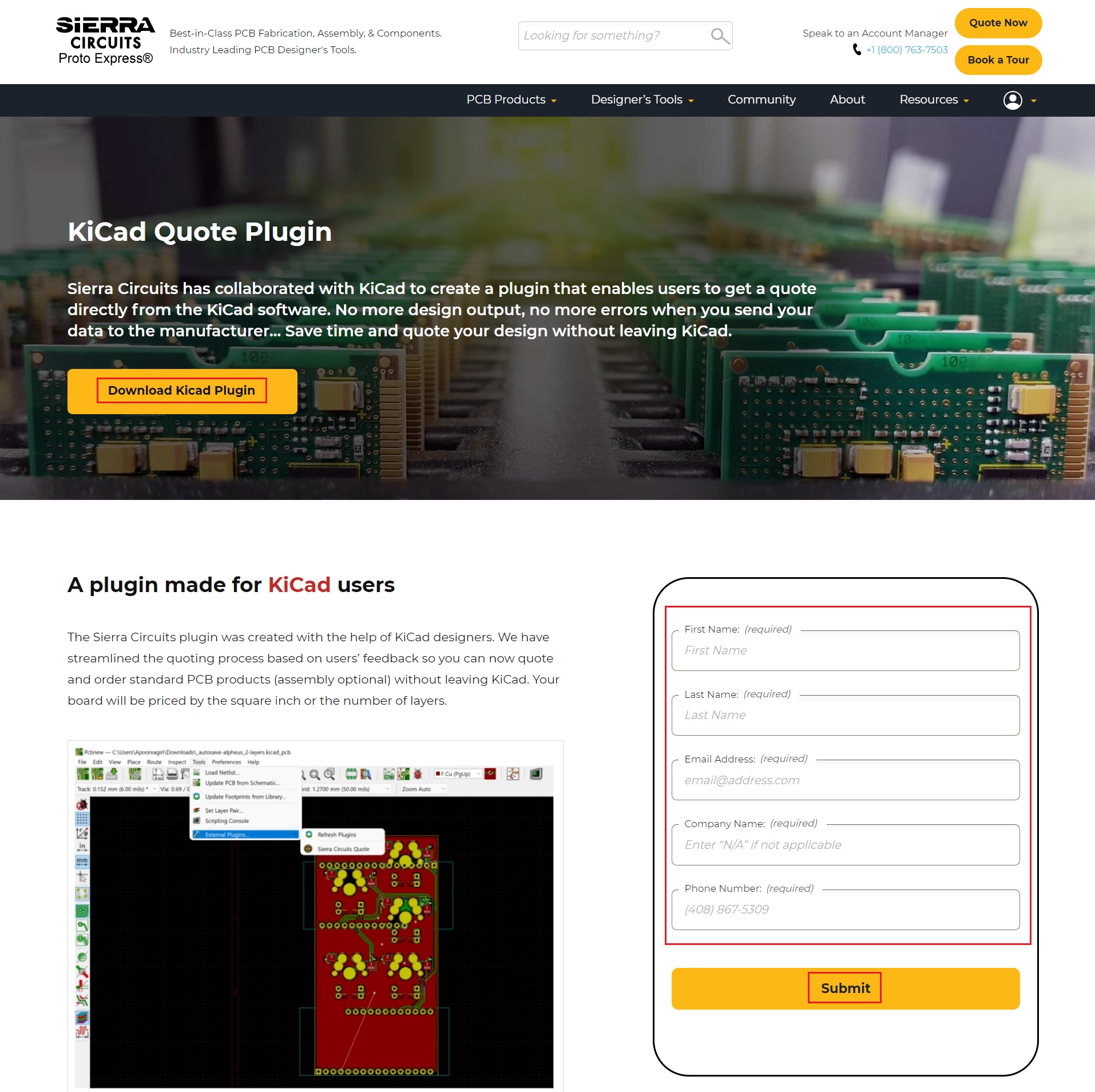 Try the KiCad Plugin for an Instan PCB Quote | Sierra Circuits